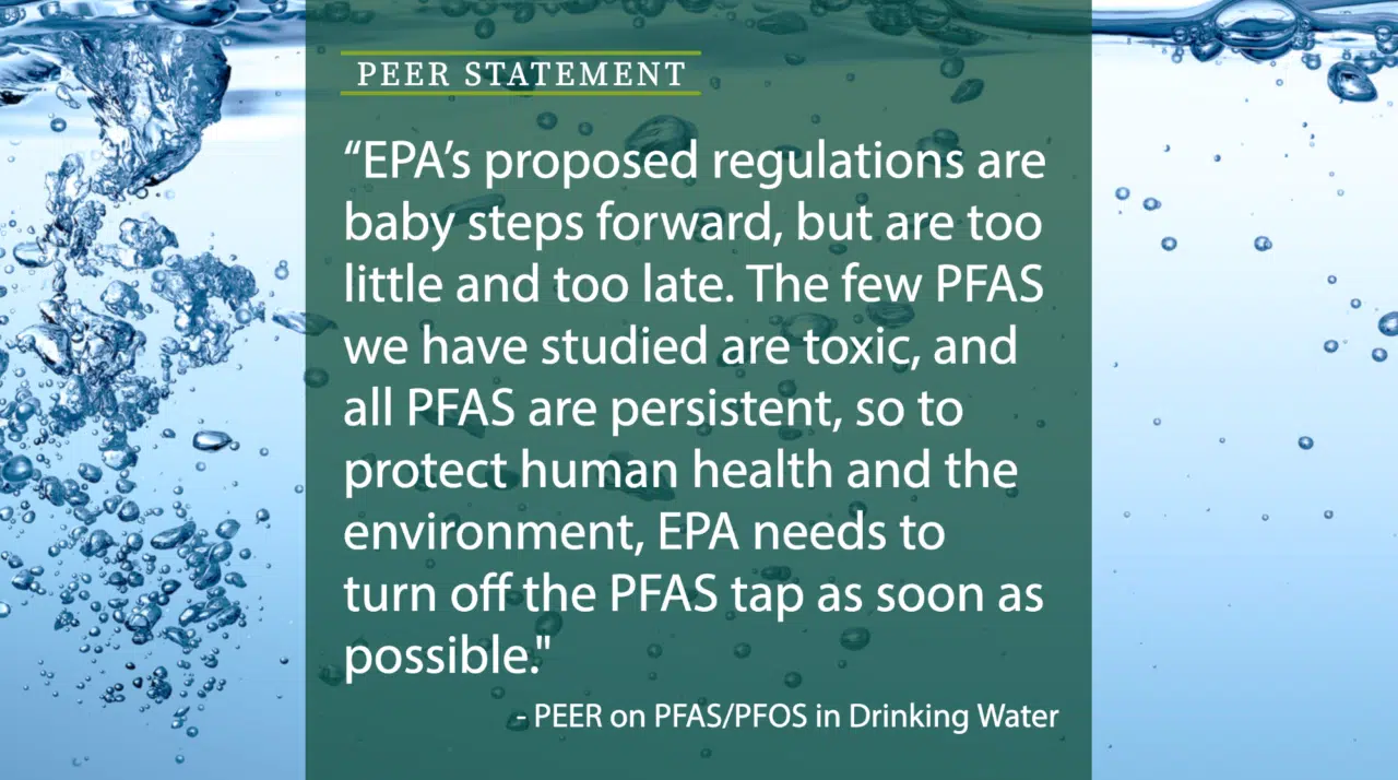 STATEMENT | EPA's Action on PFAS in Drinking Water